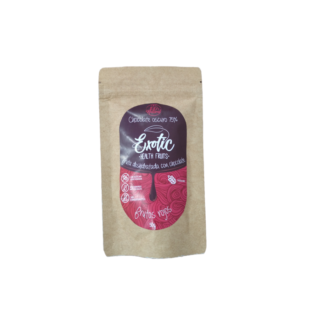 Frutas Deshidratadas Cubiertas de Chocolate al 75% Cacao Frutos Rojos ...